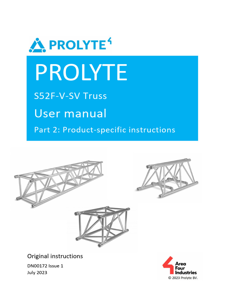 9prolyte Trusses S52 User Manual Part 2 Issue-1 July-2023 | PDF | Truss