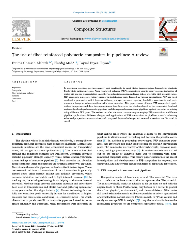 Composite Structures: Fatima Ghassan Alabtah, Elsadig Mahdi, Faysal ...