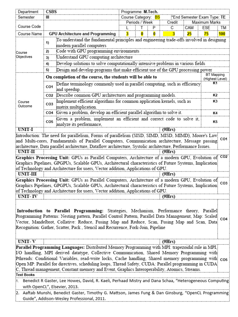 GPU Architecture and Programming | Download Free PDF | Parallel Computing | Graphics Processing Unit