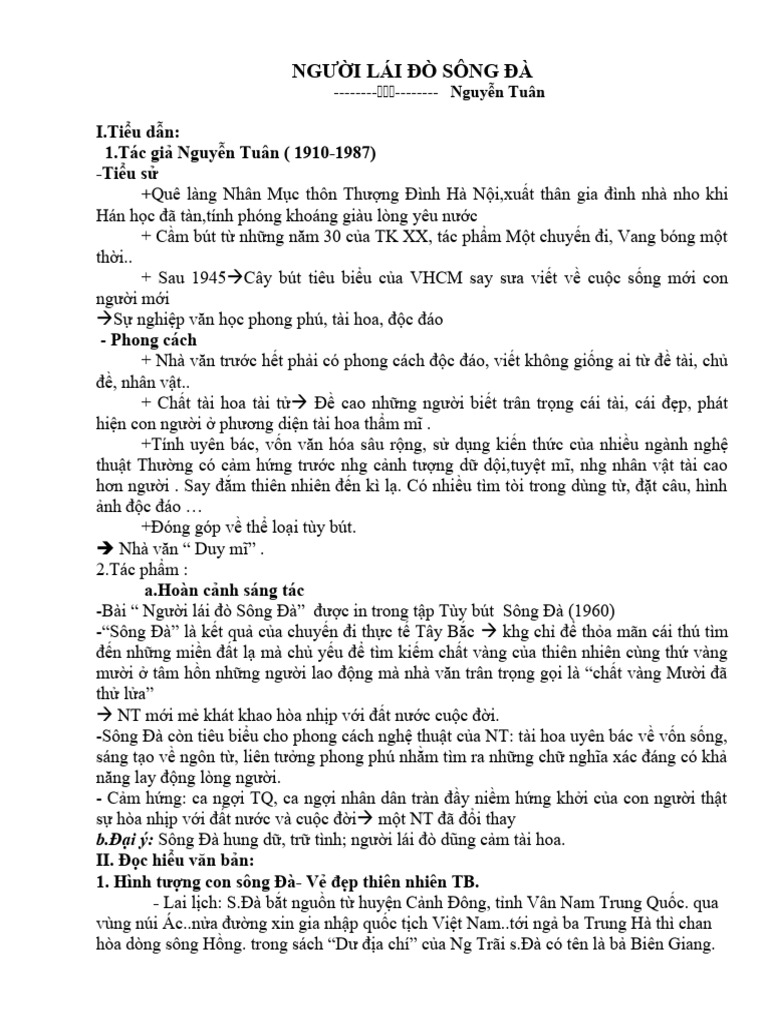 NGUOI LAI DO SONG DA Gửi Lớp | PDF