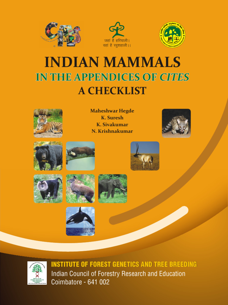 Cites Listed Indian Mammals | PDF | Cites | Felidae