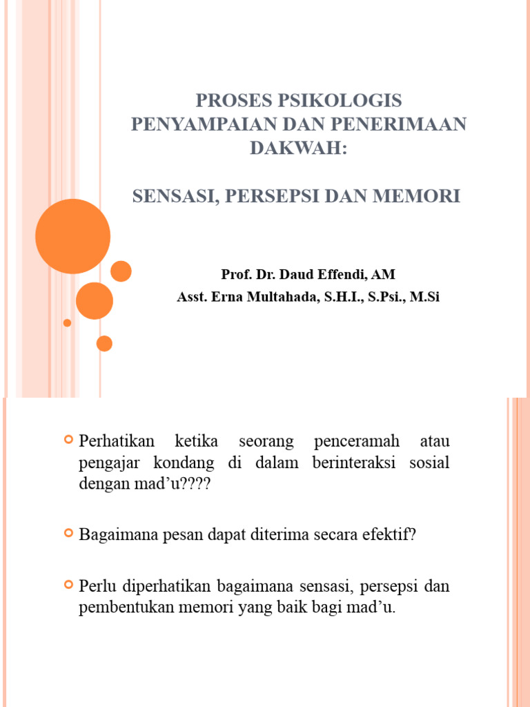 Presentation 4 Proses Psikologis Penyampaian Dan Penerimaan Dakwah | PDF