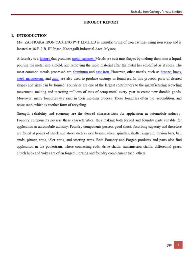 Final Report Zastraka | PDF | Foundry | Sewage Treatment