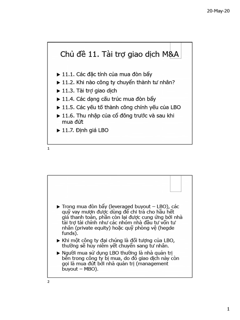 M&A - Chude 11.2020 | PDF