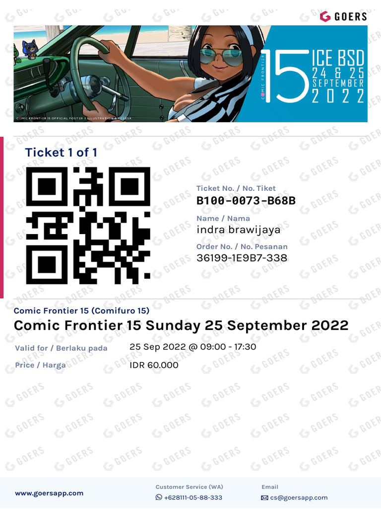 (Event Ticket) Comic Frontier 15 Sunday 25 September 2022 - Comic ...
