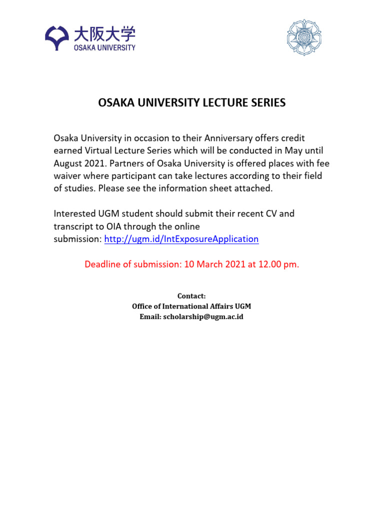 2021-Osaka University Lecture Series | PDF | Nanotechnology