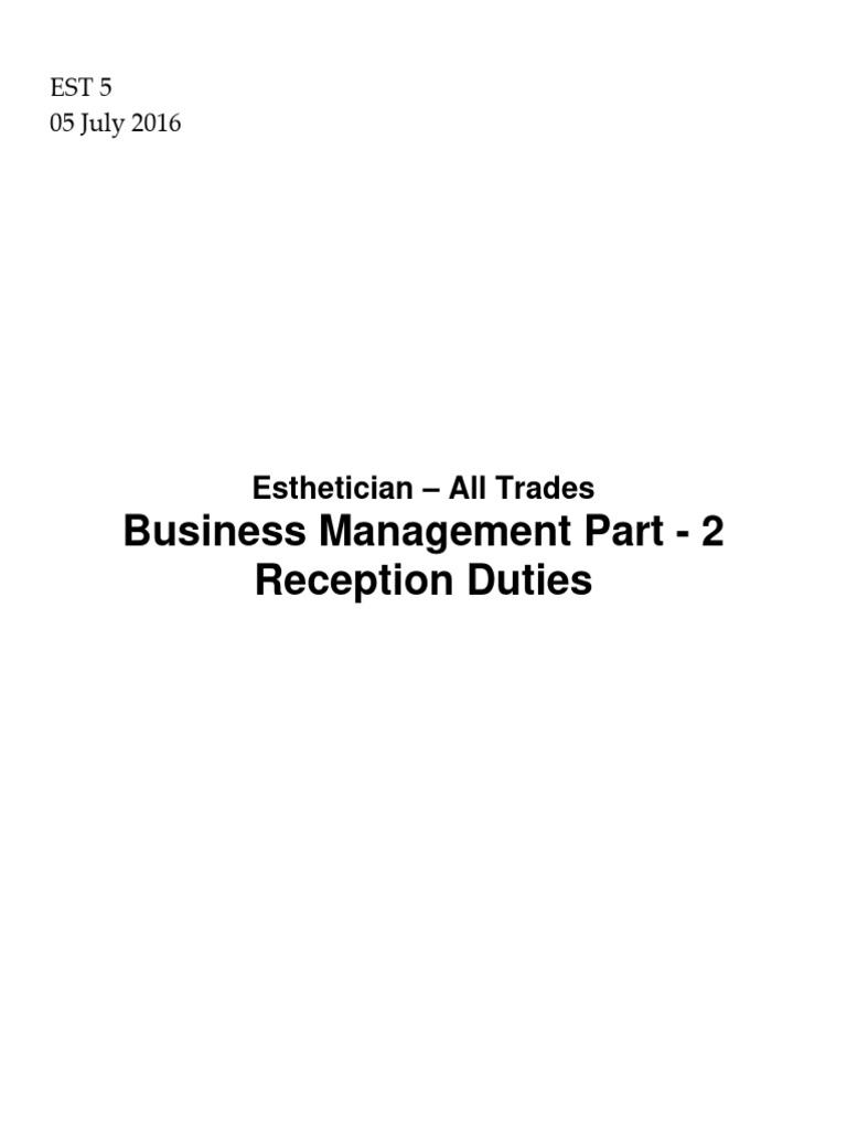 EST 5 Business Management Part 2 | PDF | Allergy | Journeyman