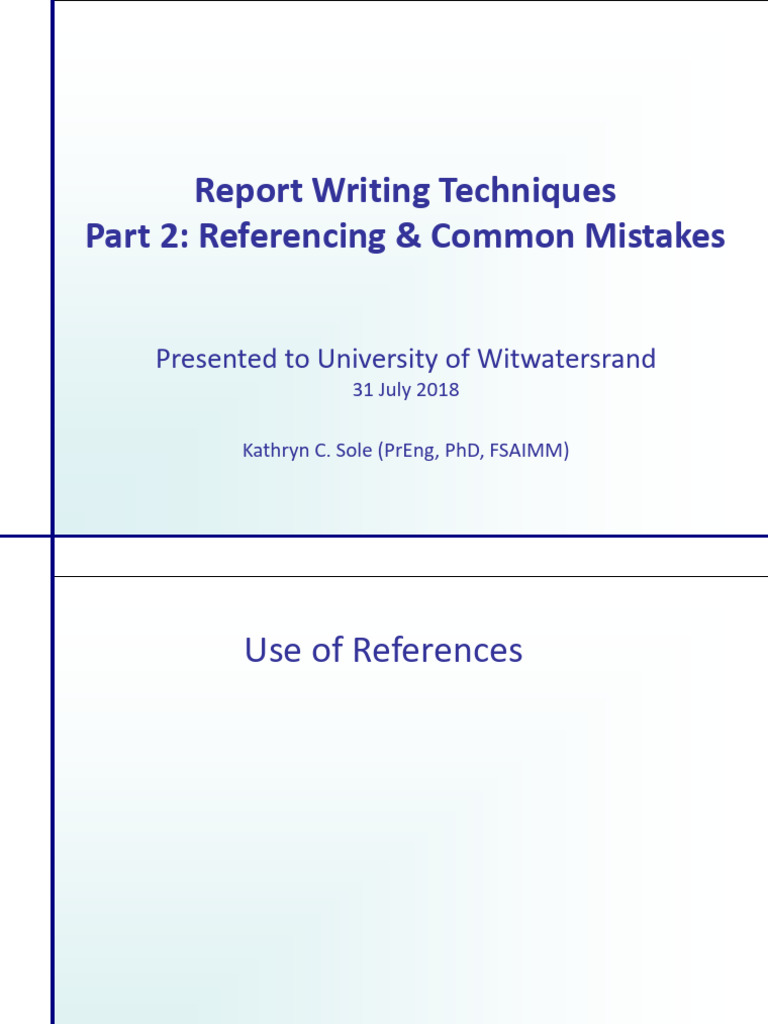L2 Report Writing Techniques Part 2 UP 20170818 Print Version | PDF ...