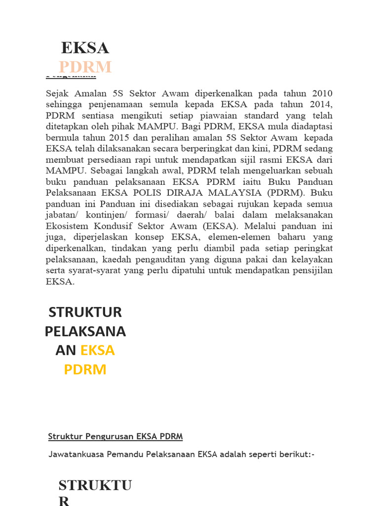 Eksa PDRM | PDF
