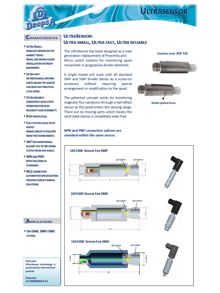 Ultrasensor SMX SMO SMP | PDF | Electrical Connector | Sensor
