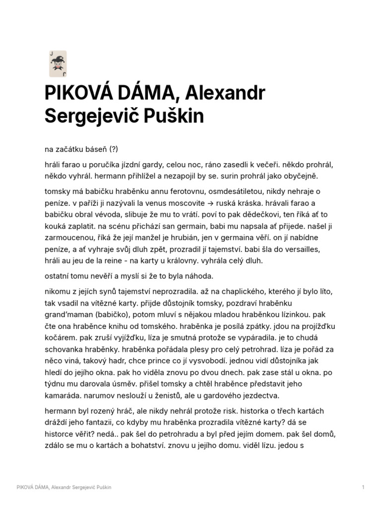 PIKOV DMA Alexandr Sergejevi Pukin | PDF