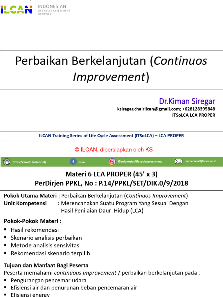 Materi 6 - Perbaikan Berkelanjutan (Continous Improvement) | PDF