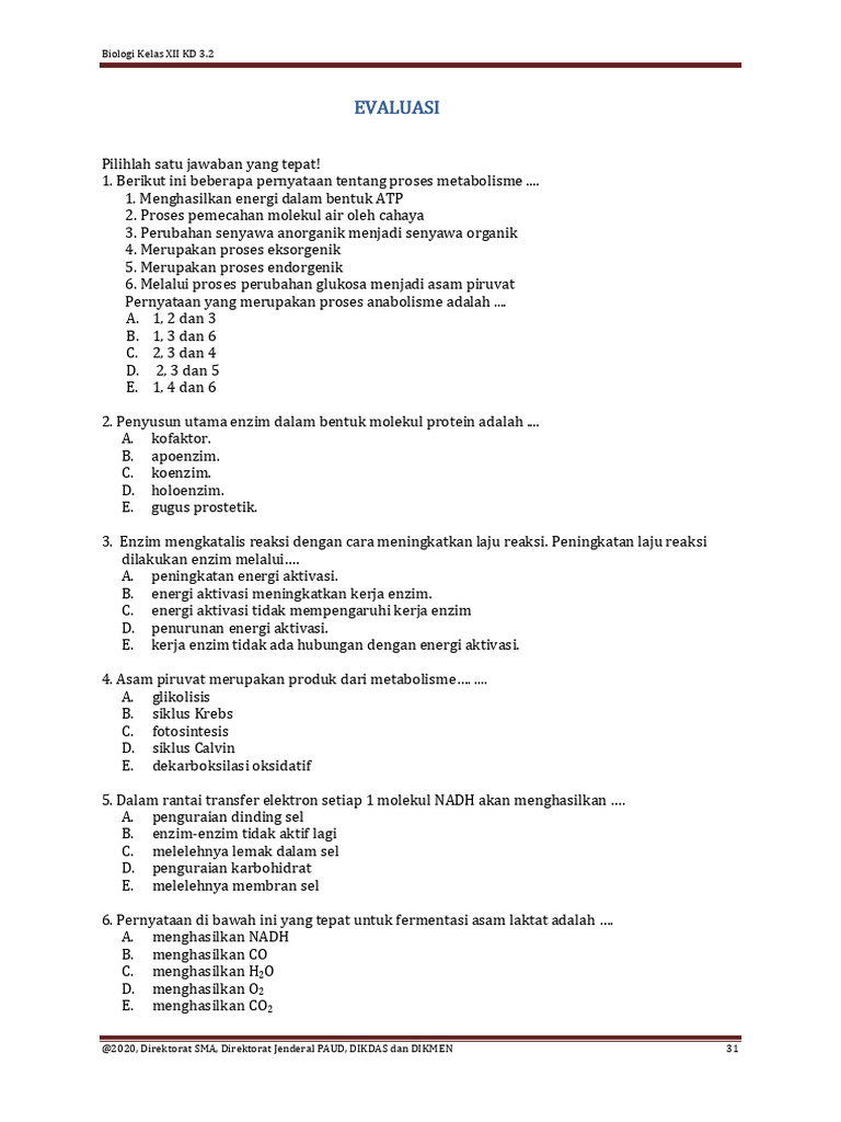 XII Biologi KD-3.2 Final-31-32 | PDF | Sains & Matematika