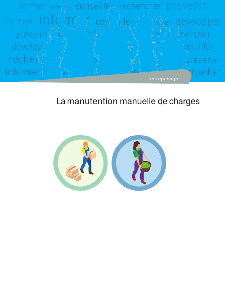 Manuel Manutention Manuelle de Charge | PDF | Mal de dos