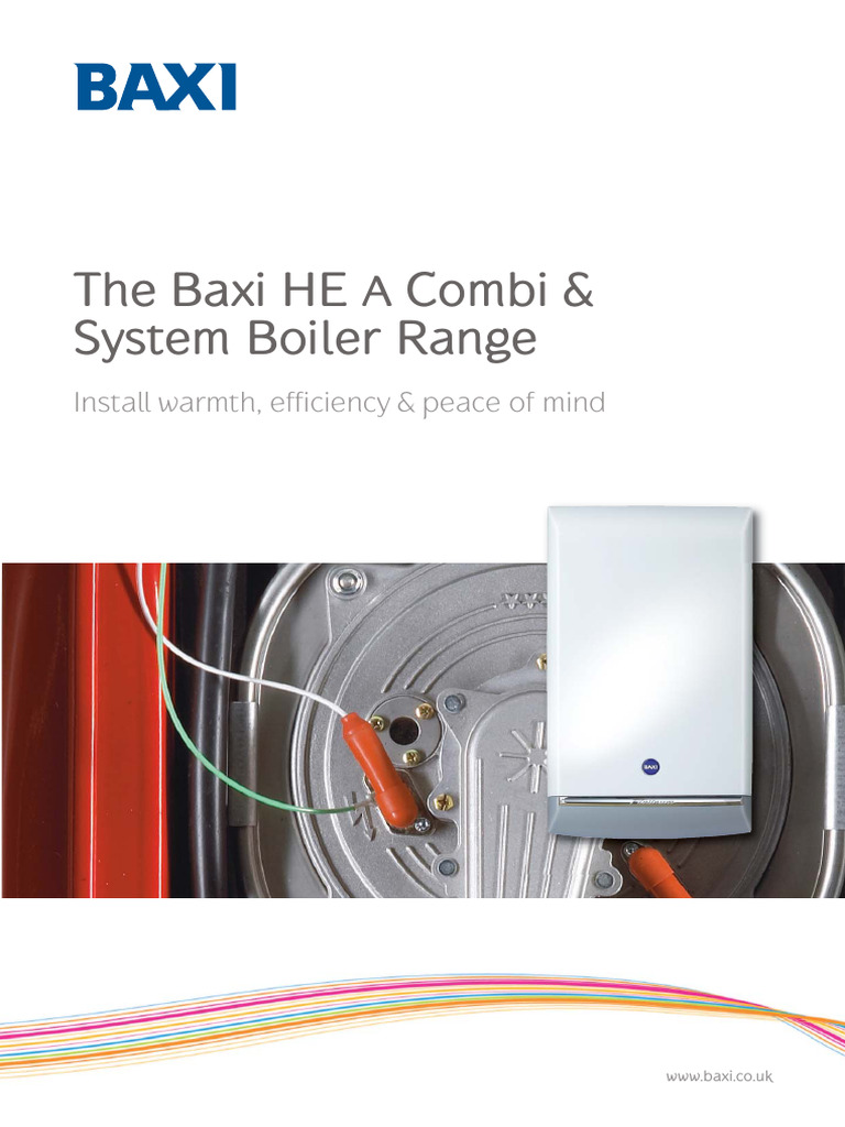 Baxi Boiler He A Range Guide | PDF | Water Heating | Mains Electricity