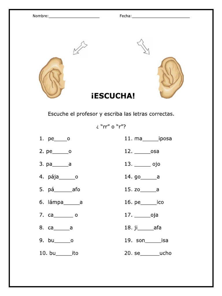 RR o R Ejercicio Exercise | PDF