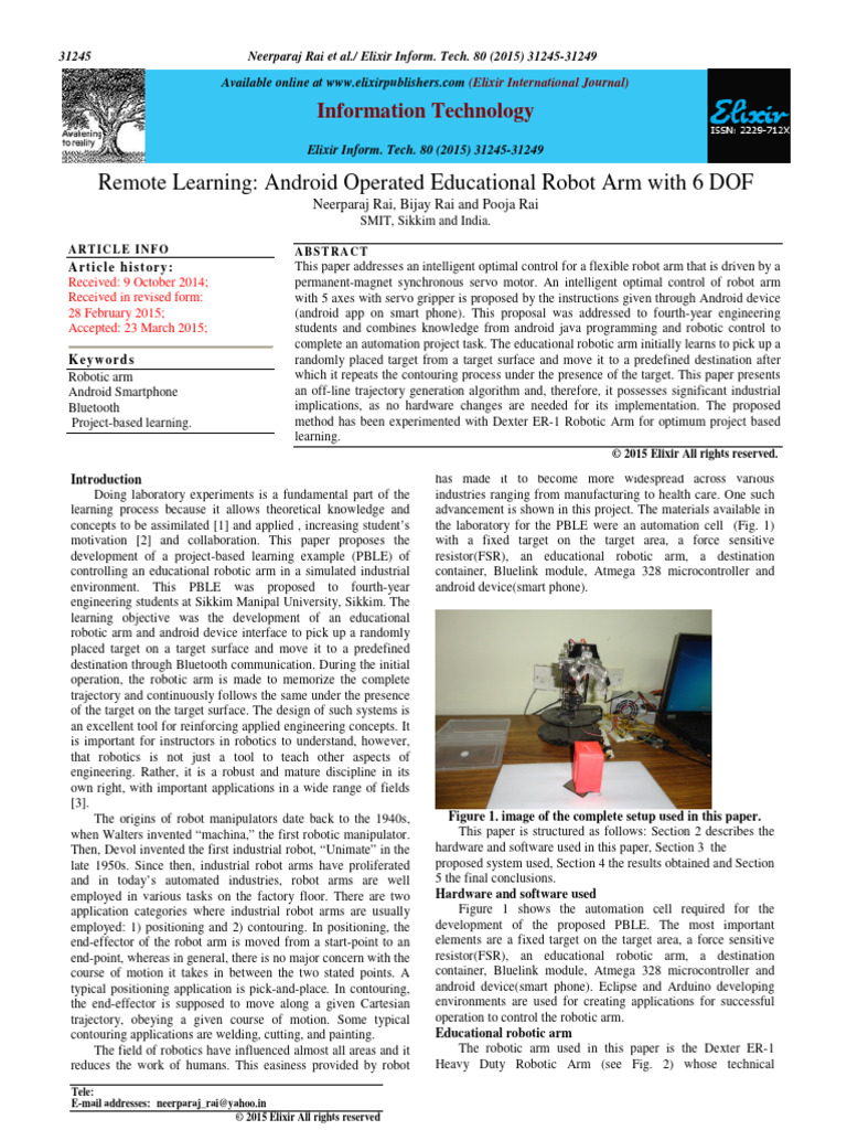 80 (2015) 31245-31249 | PDF | Eclipse (Software) | Microcontroller