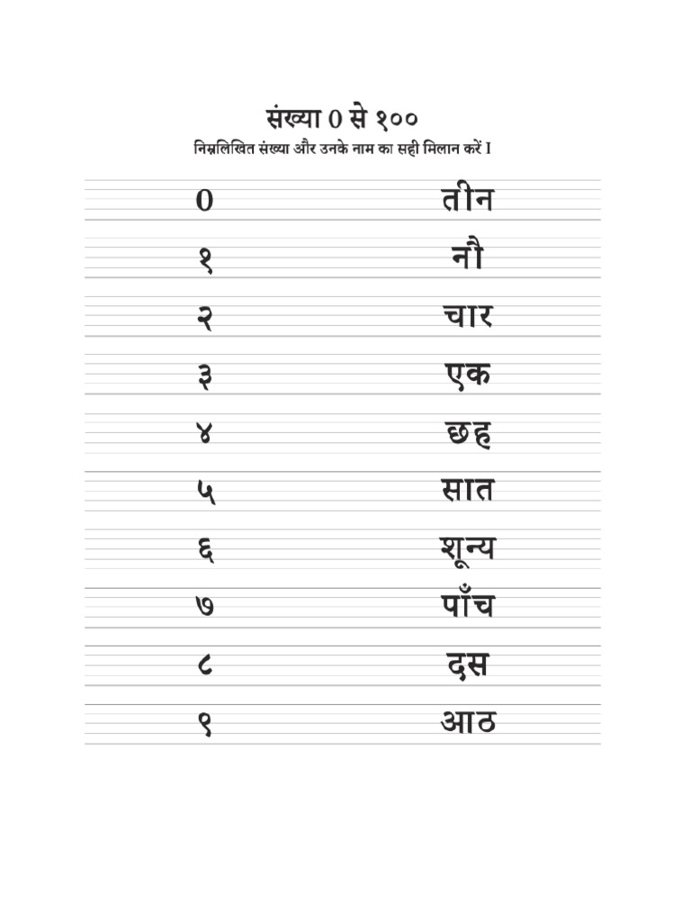 Worksheet - Hindi Words 1 | PDF