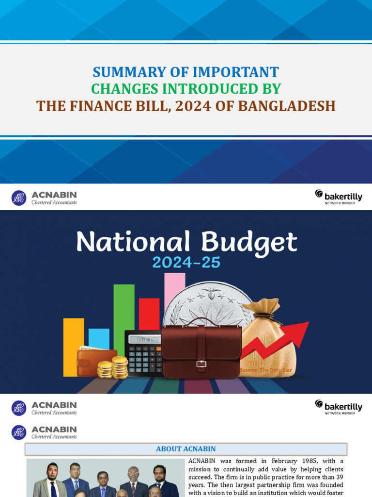 Finance Bill-2024 ACNABIN | PDF | Taxes | Expense