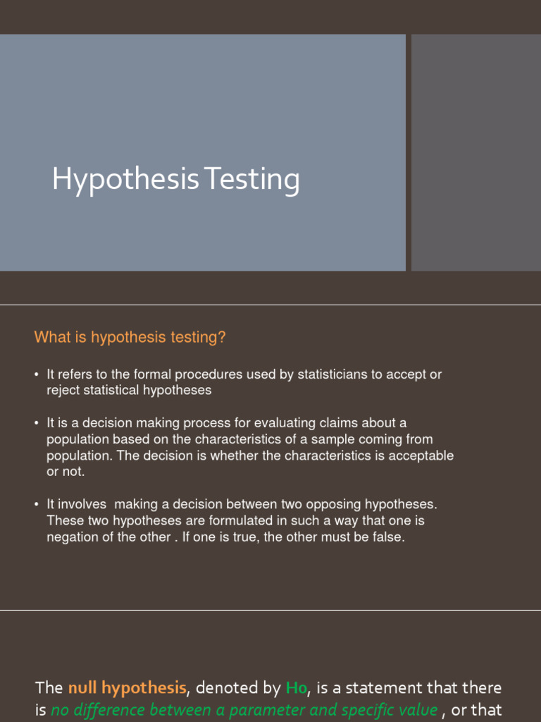 Hypothesis Testing Explained | PDF | Science & Mathematics