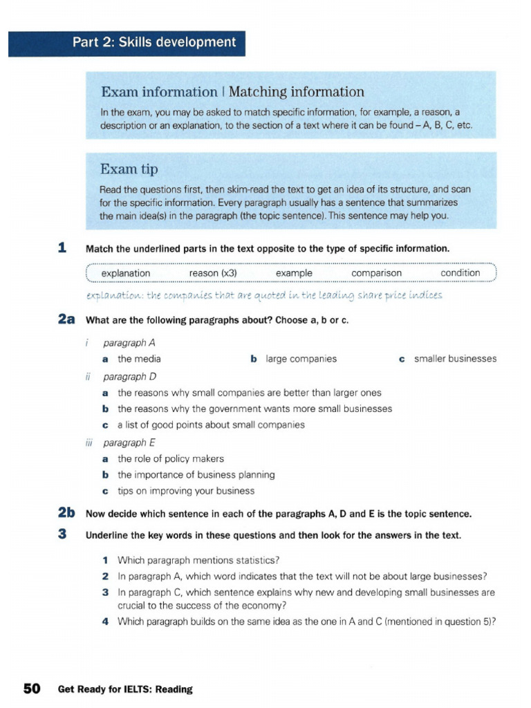 (Ielts 3-4) Reading - Matching Information | PDF