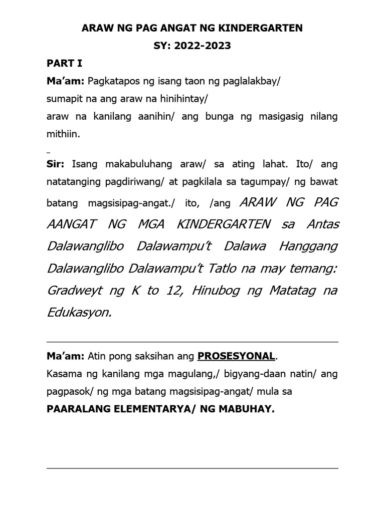 Moving Up 2023 Script | PDF