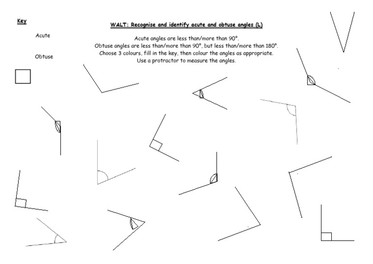 Recognising and Identifying Angles L | PDF