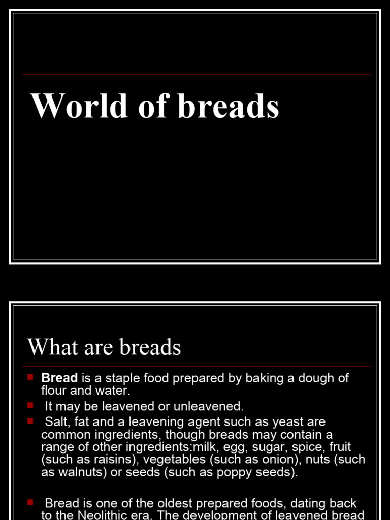 Types and Methods of Bread Making | PDF | Breads | Dough