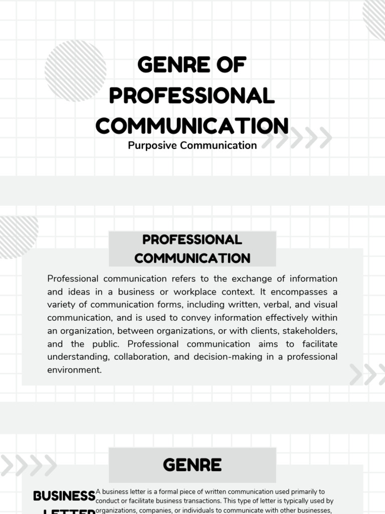 Genre of Professional Communication | PDF | Memorandum | Résumé