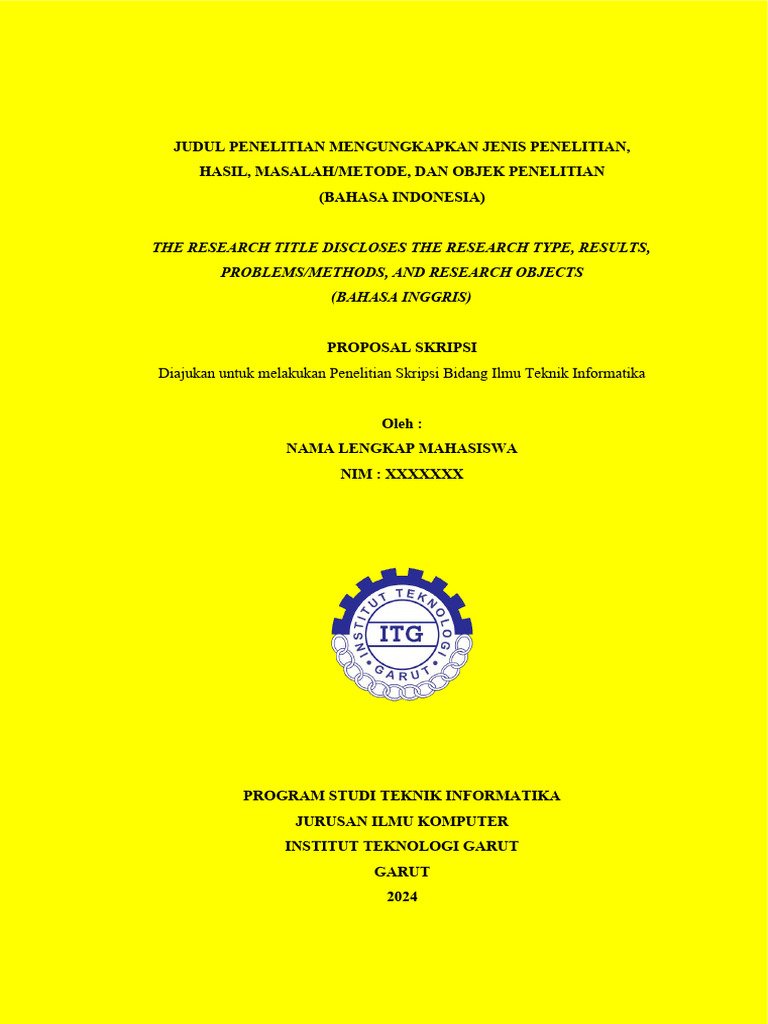 02 Template Proposal Skripsi INFORMATIKA 2024 | PDF