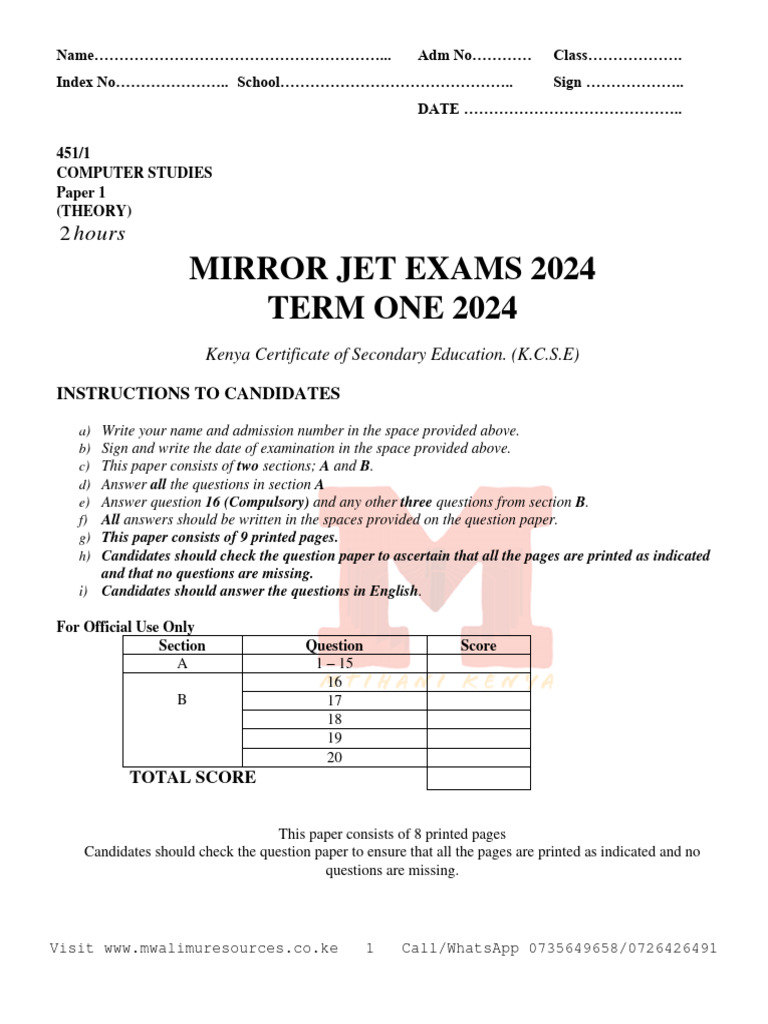 Comp Pp1 Quiz | PDF | Databases | Computer Network