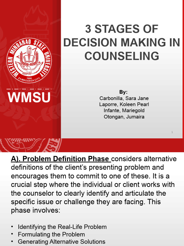 Topic-14-3 Stages in Decision Making. | PDF | Mental Health | Decision Making
