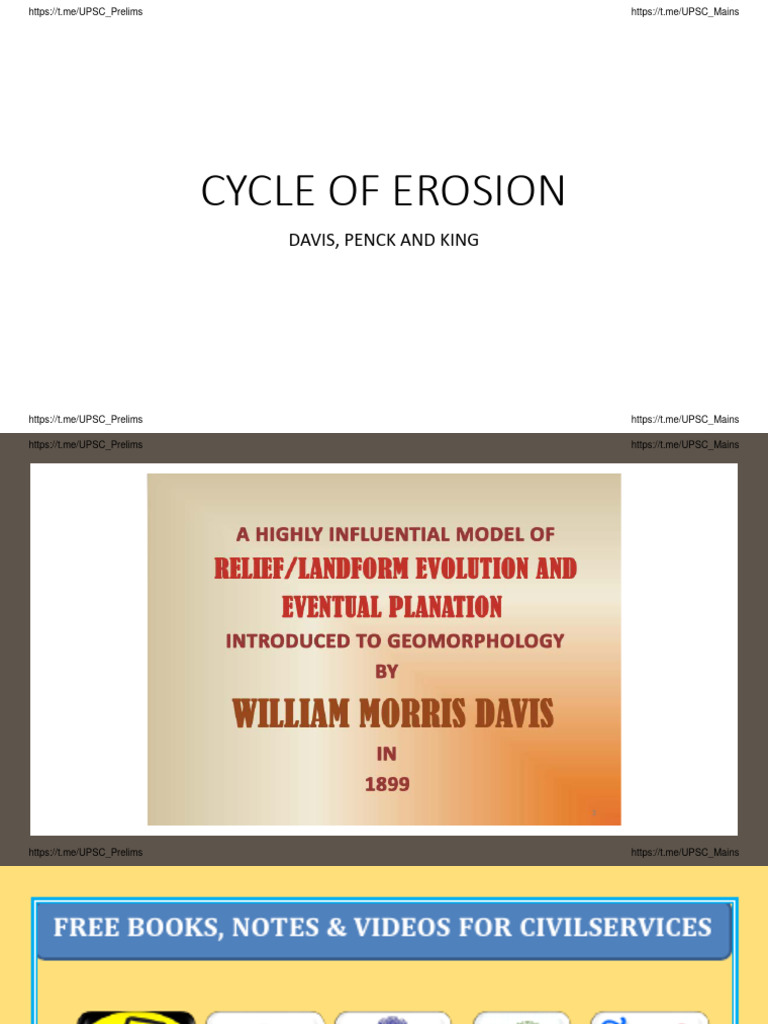 Davis Cycle of Erosion | PDF | Erosion | Valley