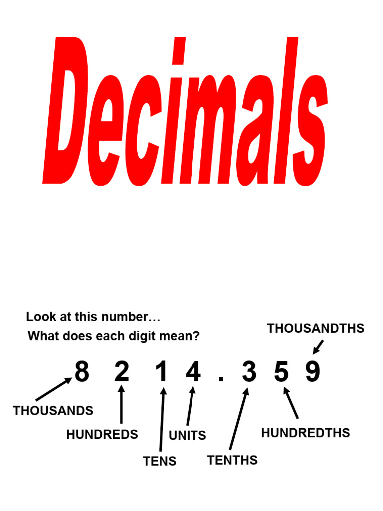 Decimals Start | PDF