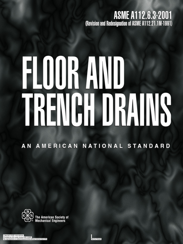 ASME A112.6.3 2001 Floor and Trench Drains | PDF | Pipe (Fluid ...