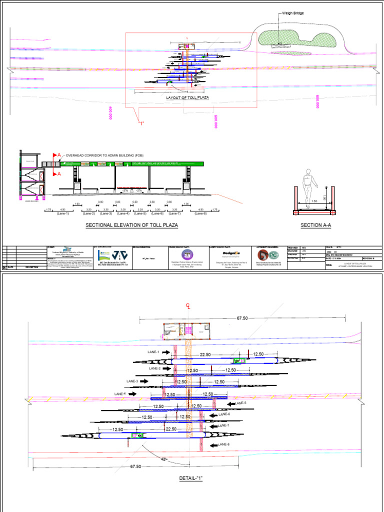Final Toll Layout Plan-As Per Site | PDF | Road Infrastructure | Road ...