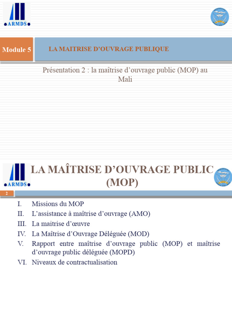 La Maitrise D'ouvrage Public | PDF