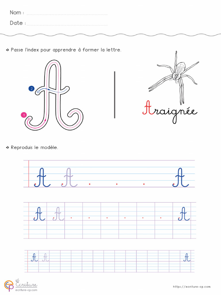 Feuille D Ecriture CP Ecrire La Lettre A Majuscule wr5t | PDF Feuille D Ecriture CP Ecrire La Lettre A Majuscule wr5t | PDF