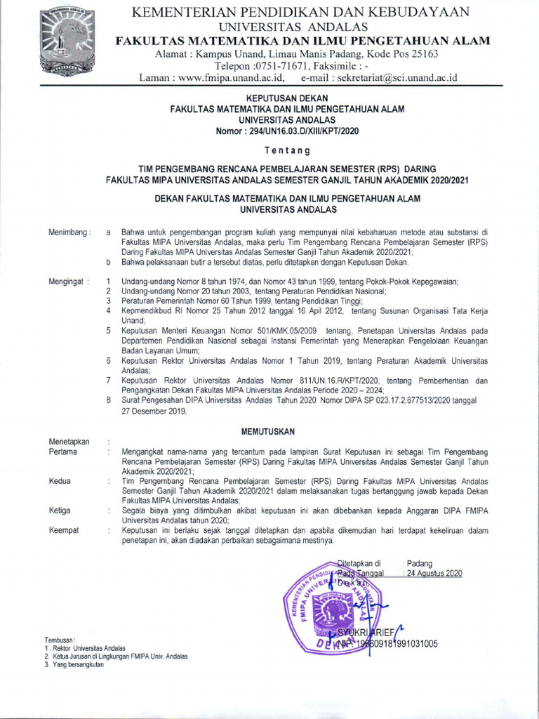 SK RPS Daring Jur Kimia | PDF