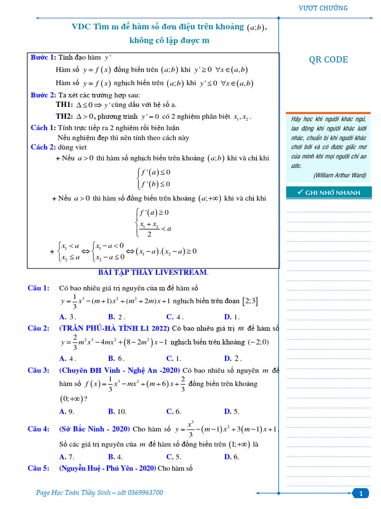 VDC ĐƠN ĐIỆU KHÔNG CÔ LẬP ĐƯỢC M | PDF