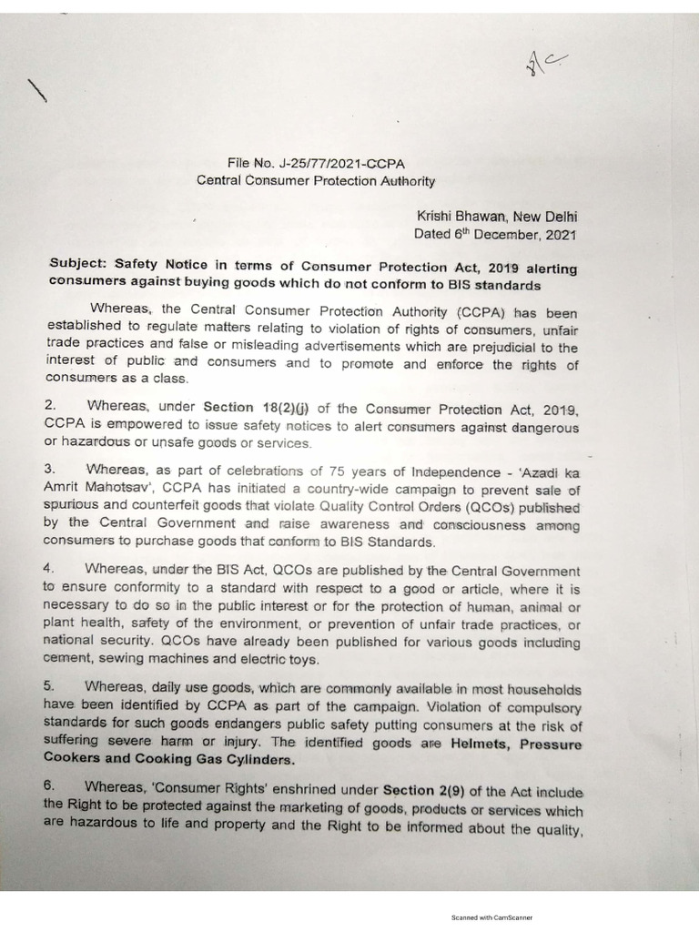 Consumer Notice | PDF