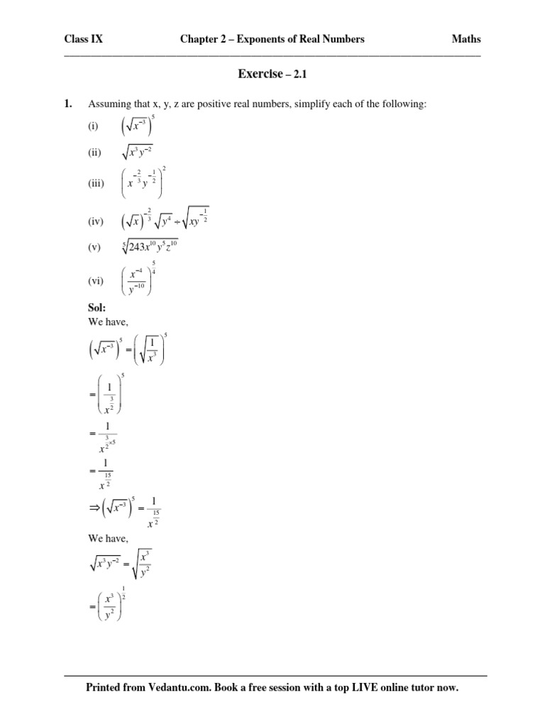 02 Exponents | PDF