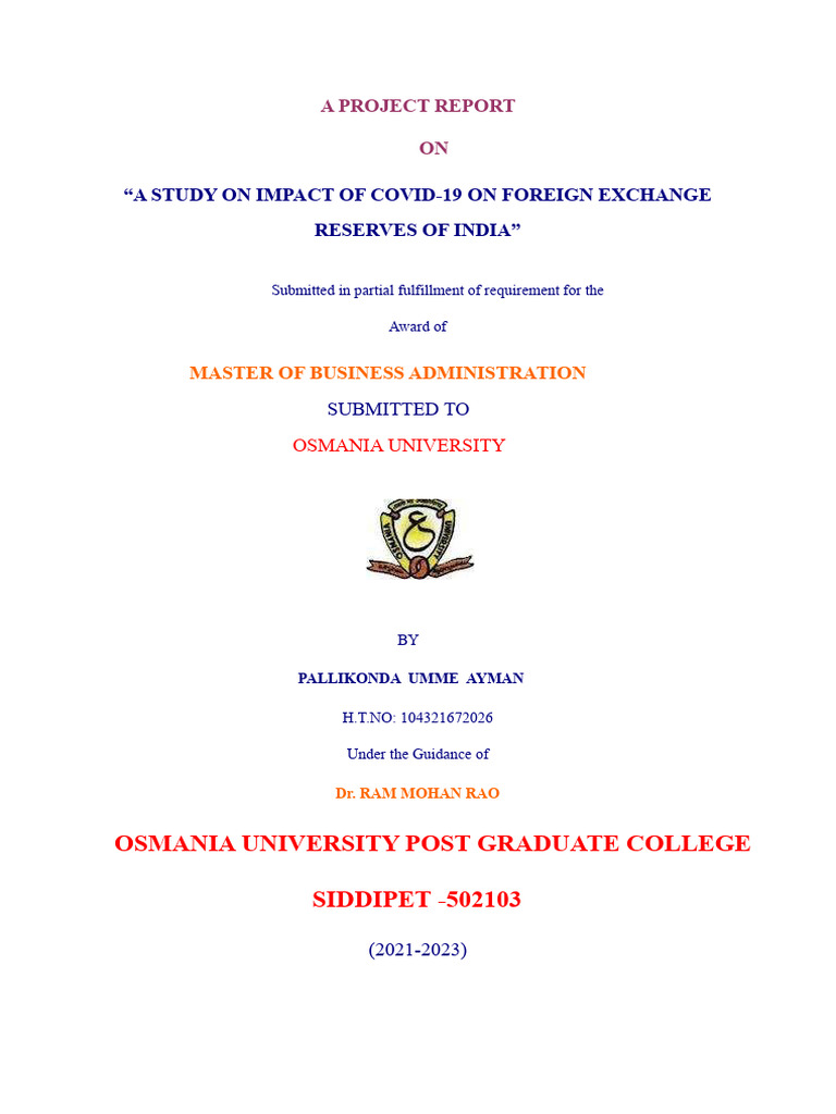 Aiman Proj Final Aug 25docx | PDF | Sterilization (Economics) | Special Drawing Rights