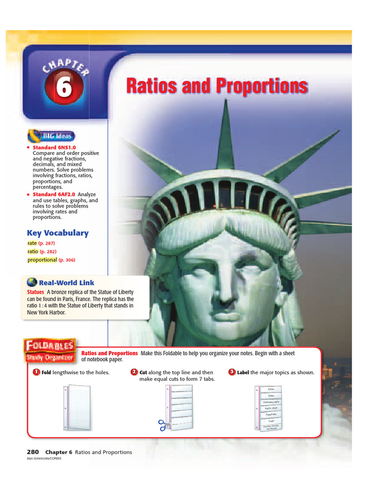 Chapter 6 California Mathematics - Grade 6-6 | PDF | Ratio