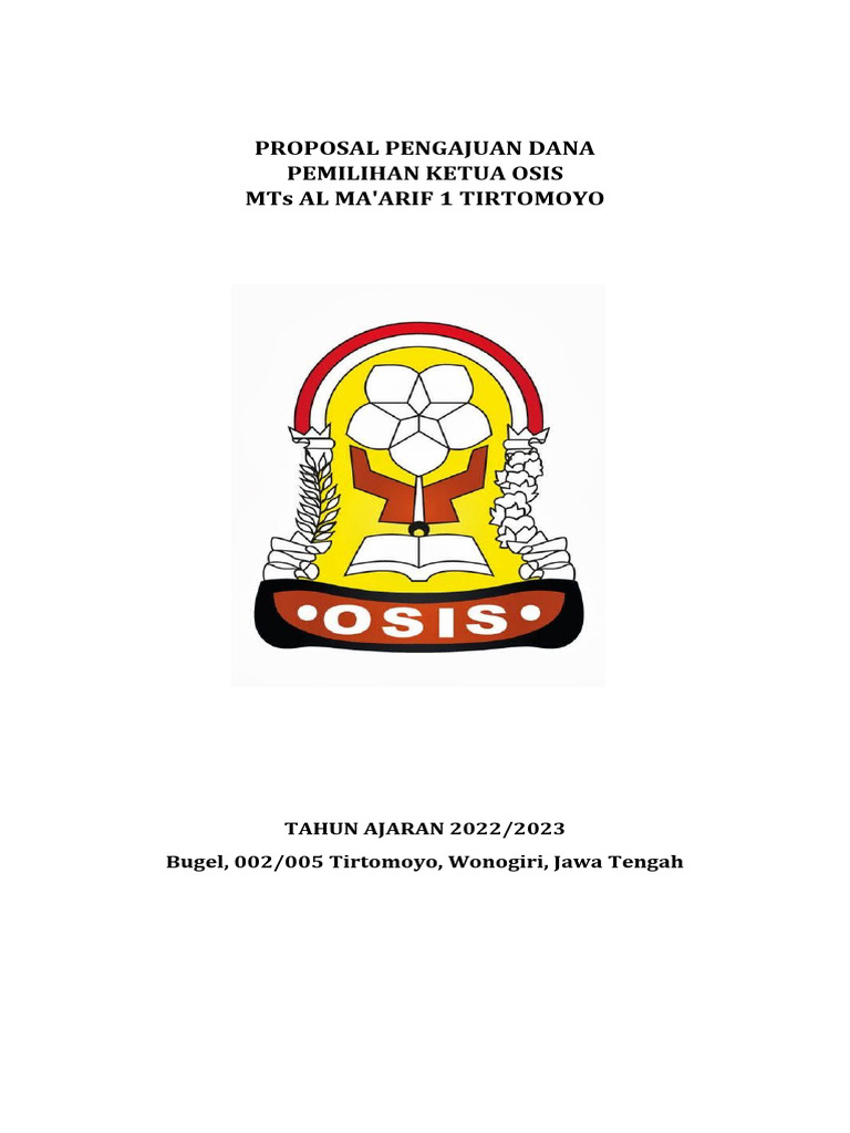 Proposal Pengajuan Dana Osis | PDF