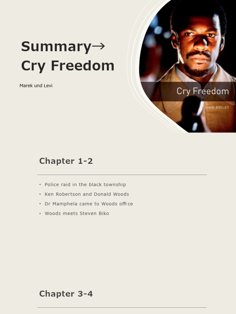 Cry Freedom | PDF | Mystery, Thriller & Crime Fiction