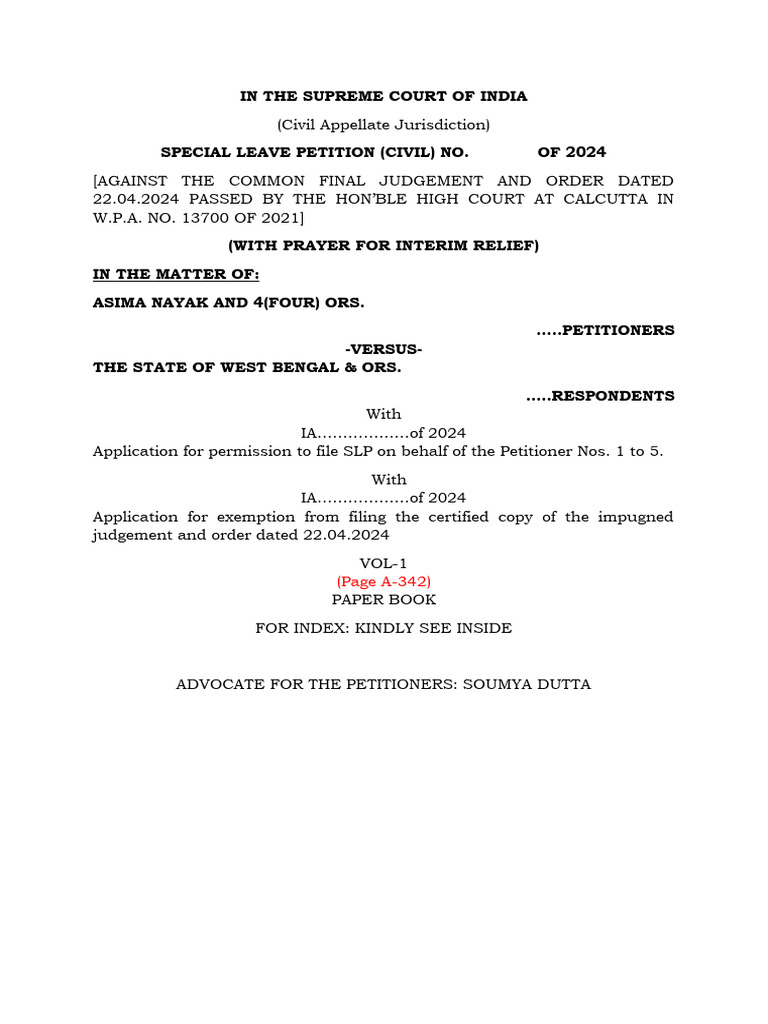 Asima Nayak SLP PDF Judgment Law High Court Of Australia
