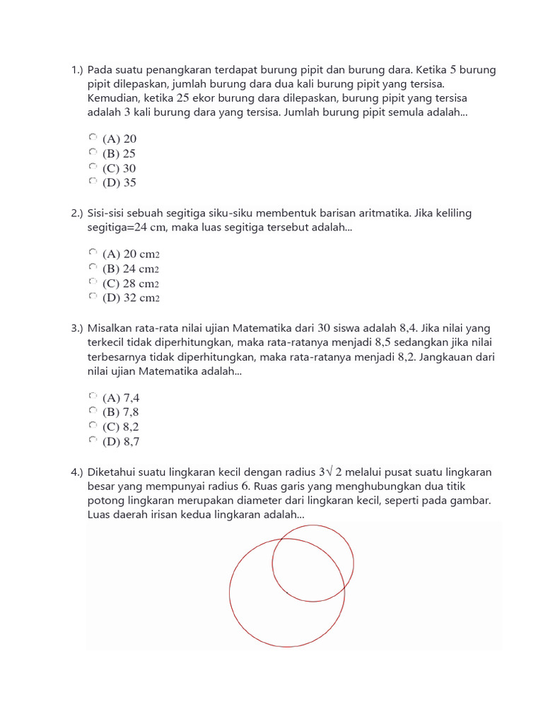 Soal Simulasi Masuk Sma Bandung | PDF