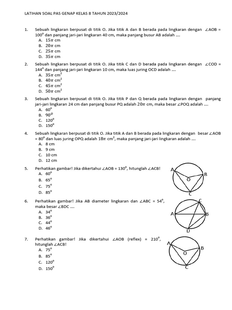 Latihan Pas Genap Kelas Viii 2023-2024 | PDF | Seni
