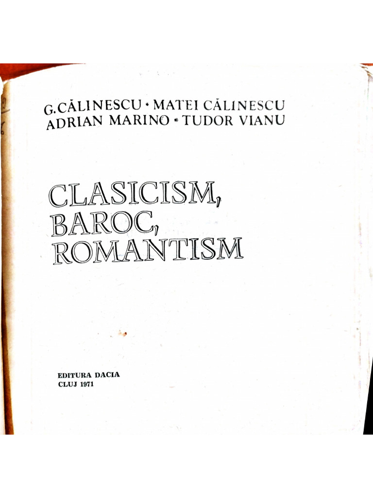 Clasicism, Romantism, Baroc | PDF